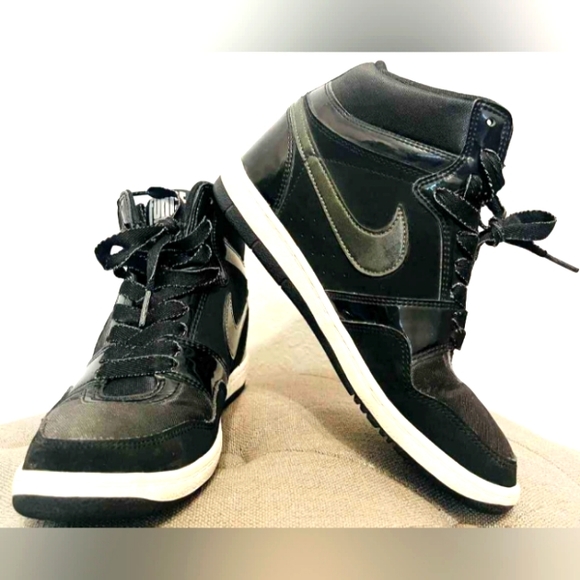 Nike | Shoes | Nike Force Sky High Womens Size Hidden Wedge Sneakers ...